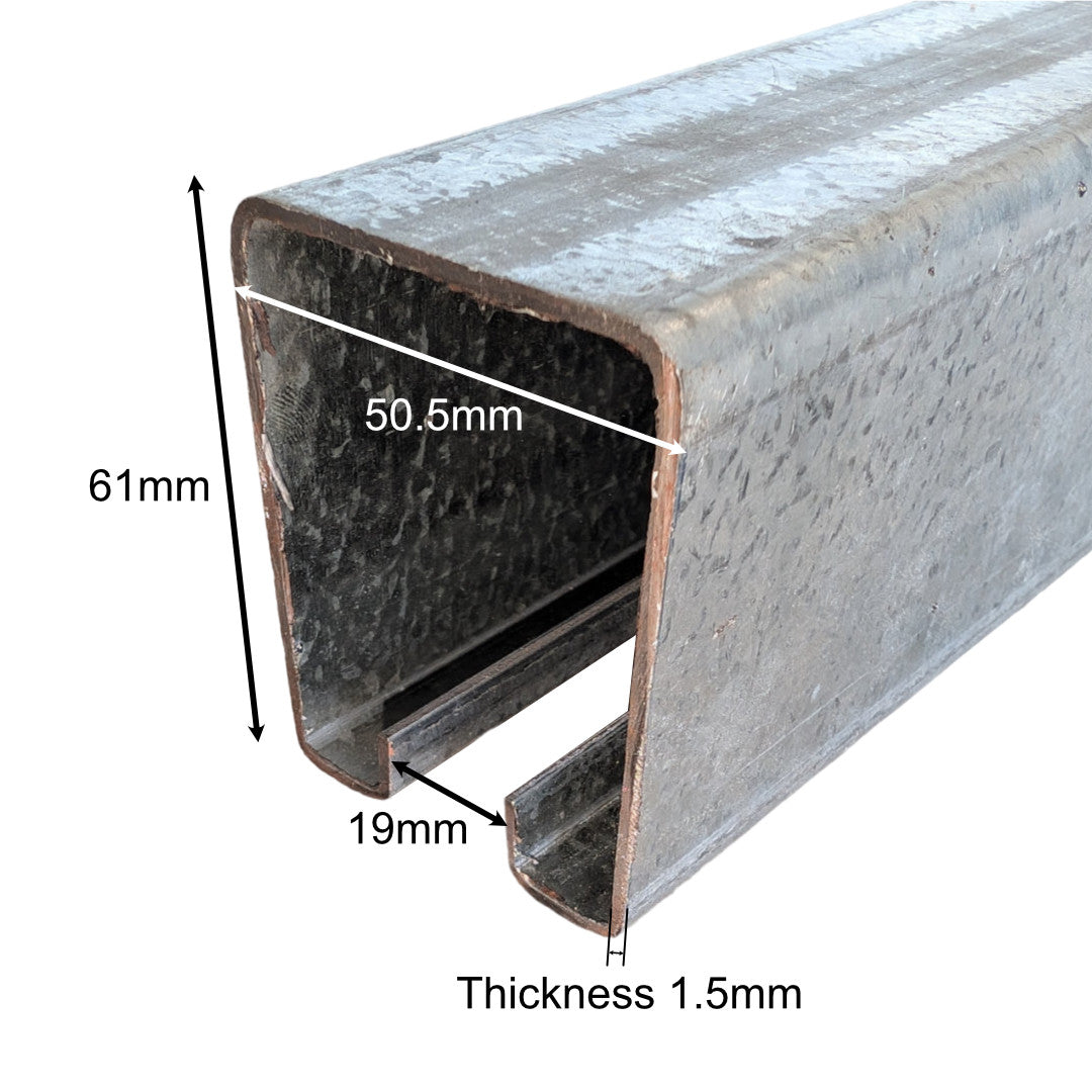 Metal Sliding Door Track (5.8m) for Sheds – Roys Steel